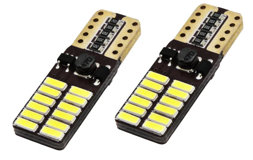 Żarówki LED W5W canbus 12V 24 SMD 12V białe | Oświetlenie \ Żarówki LED