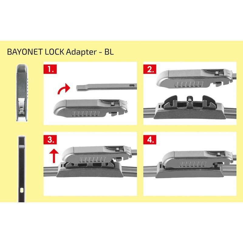 Adaptery do wycieraczek samochodowych ALCA / HEYNER - T5 Bayonet Lock ...
