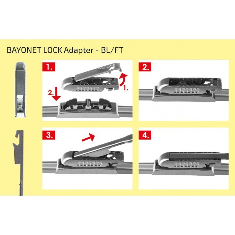 Adaptery do wycieraczek samochodowych ALCA / HEYNER - T5 Bayonet Lock ...